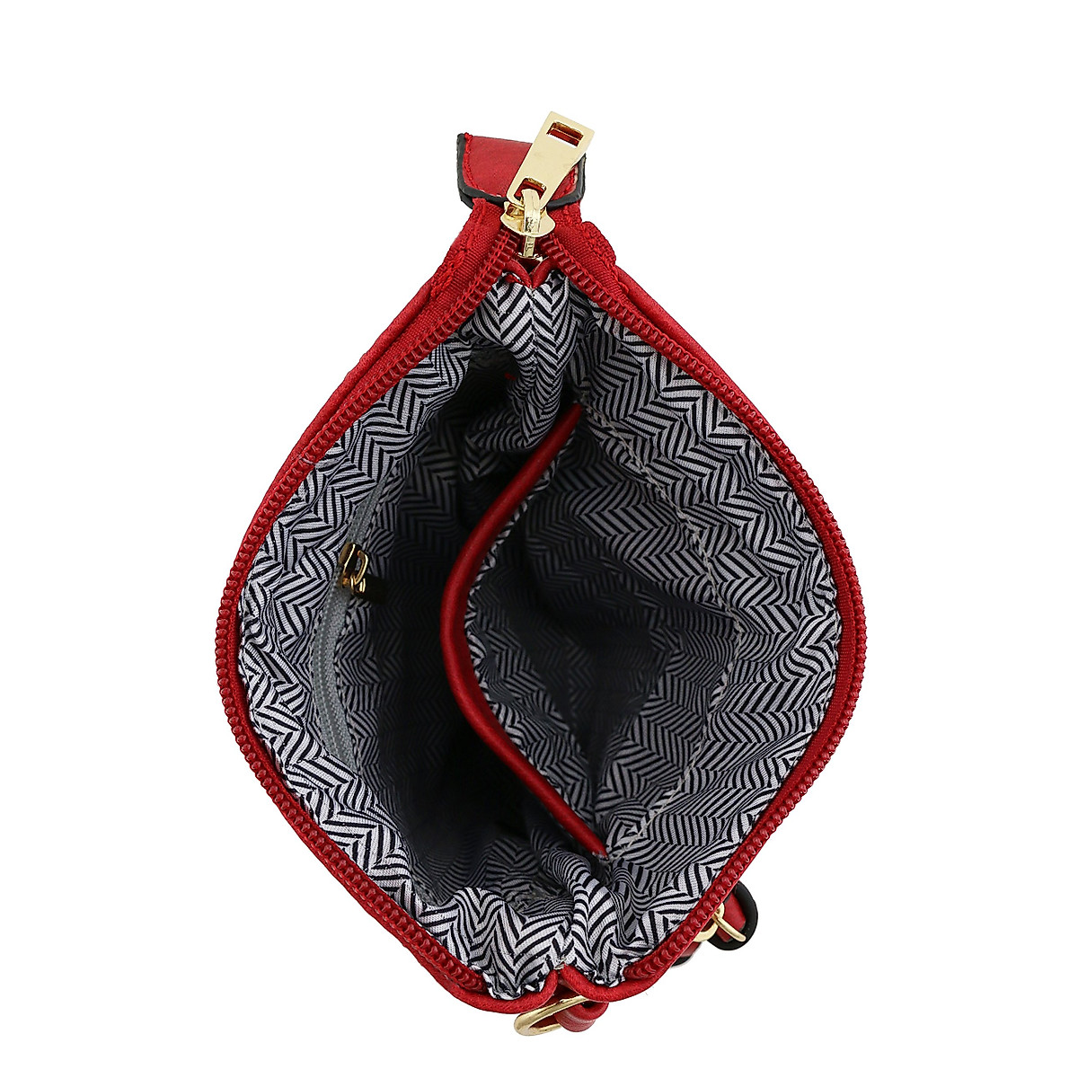 Functional Multi Pocket Crossbody Bag (Red)