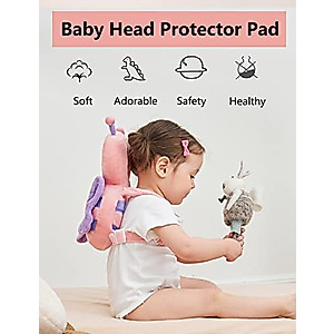 Toddler Baby Head Protection Cushion Backpack Wear,Brown Tiger