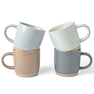 famiware Milkyway Coffee Mugs, 12 oz Coffee Mug Set for 4, Tea Cups with Handle for Coffee, Tea, Cocoa, Milk, Multi-color