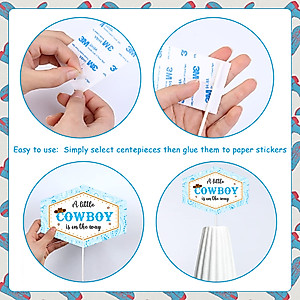 Cowboy Baby Shower Centerpieces - Western Centerpieces for Tables, Western Little Cowboy Baby Shower Theme Centerpieces Table Decorations, Wild West Cowboy Rodeo Theme Table Topper