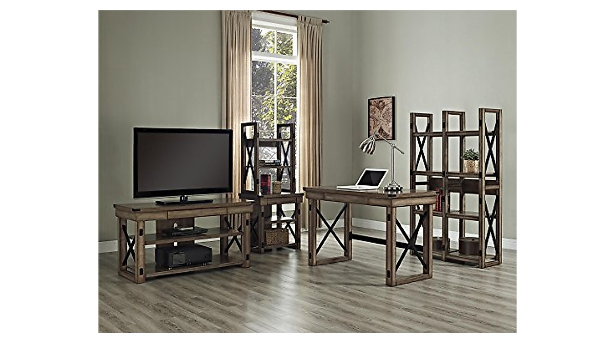 Ameriwood Wildwood Rustic Gray Entryway Hall Tree & Bench