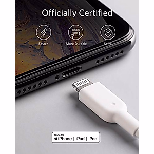 Anker Powerline II Lightning Cable, [6ft MFi Certified] USB Charging/Sync Lightning Cord Compatible with iPhone SE 11 11 Pro 11 Pro Max Xs MAX XR X 8 7 6S 6 5, iPad and More