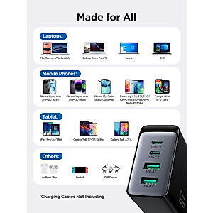 JOYROOM 67W USB C Charger Block, 4-Port Foldable GaN Wall Fast Charger Adapter Compact for iPhone 16/5/14 Pro Max, MacBook Pro/Air, iPad Pro/Air, Galaxy, Dell XPS, Pixel 7, Google Pixelbook