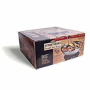 Eastman Outdoors 37212 Outdoor Gourmet 22 Inch Carbon Steel Wok Kit,Black & Steel