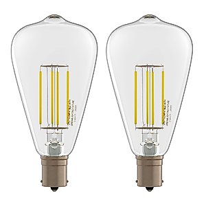 Dream lighting LED Edison Bulb 3W, 150 Lumens, Neutral White 3500K, LED Vintage Replace Globe Dinette Light Fixtures, Pack of 2