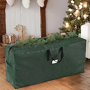 Elf Stor 83-DT5512 Premium Green Christmas Bag Holiday Extra Large for up to 9' Tree Storage, 1 pack x 9 ft