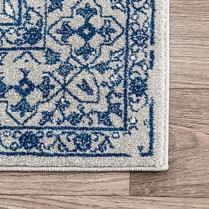 nuLOOM Odell Faded Vintage Runner Rug, 2' 6" x 10', Light Blue