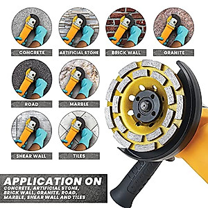 Ace-Tools Concrete Grinding Wheel 4 1/2 for Angle Grinder, 4.5 inch Concrete Grinder Wheel for Grinding Concrete,Cement, Masonry Stones, Granite and Marble,18 Segment Diamond cup wheel 7/8" Arbor Hole