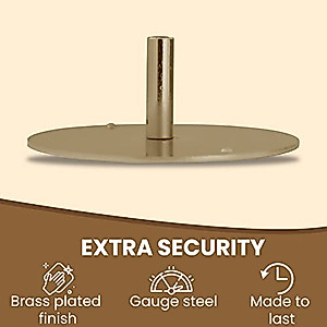 NU-SET Lock | Steel Plate Door Hole Cover | Door Lock Hole Cover with Brass Finish | Home Improvement & Door Hardware (Brass)