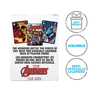 AQUARIUS Marvel Avengers Playing Cards - Avengers Themed Deck of Cards for Your Favorite Card Games - Officially Licensed Marvel Comics Merchandise & Collectibles