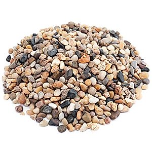 WUWEOT 12 Pounds Decorative Small Pebbles, Natural Gravel Mixed Color Stones for Fresh Water Fish Animal Plant Aquariums, Landscaping, Home Decor etc (0.4"-0.8")