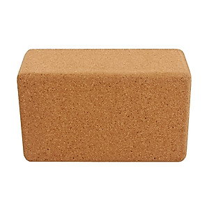 Hugger Mugger Cork Yoga Block - Naturally Grippy Texture, Durable, Made from Renewable Cork, Rounded Edges for Comfort, Great for Sweaty Hands BL-CORK