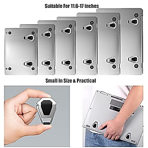 Portable Invisible Laptop Stand-2PCS,SUNTAIHO Mini Aluminum Cooling Pad,Computer Keyboard Mount Kickstand,Ergonomic Lightweight Laptop Desk Stand for MacBook Pro/Air, Lenovo,12-17 Inches Tablet&Laptop