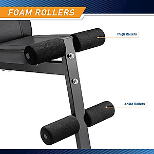 Marcy Adjustable Utility Weight Bench with Incline, Flat & Decline Positions MKB-211
