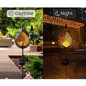INVURA Garden Solar Lights Outdoor, Decorative Pathway Light for Lawn, Yard, Patio, Waterproof and Fast-Charging Panel