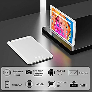AOYODKG Android Tablet 8 Inch, Android 10 Tablets, 3GB RAM +32GB ROM, Quad Core,1280x800 HD IPS Display, WiFi Version Reading Tablet PC, Bluetooth 5.0, TF 128G Expansion [AYO-Silver]