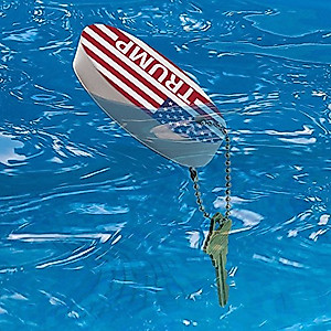GRAPHICS & MORE President Trump American Flag Floating Keychain Oval Foam Fishing Boat Buoy Key Float Multi