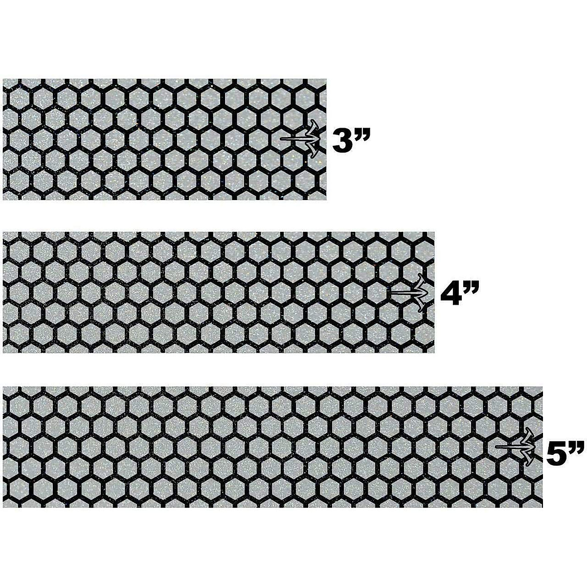 White Water Archery Black Reflective Open Honeycomb Arrow Wraps 15 Pc Pack Choose Length Width (5, 1)