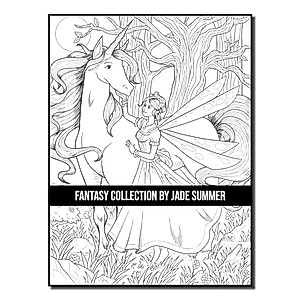 Fantasy Collection: An Adult Coloring Book with 100+ Incredible Coloring Pages of Mermaids, Fairies, Vampires, Dragons, and More!