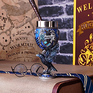 Nemesis Now Harry Potter Ravenclaw Hogwarts House Collectible Goblet, 1 Count (Pack of 1), Blue Silver,200 ml