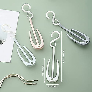 4 Colors Shoe Drying Rack Rotating, Connectable Shoes Drying Hook Organizer, Save Space Dry Shoe Rack, Shoe Hanger for Home Storage Supermarket Display (Multi)