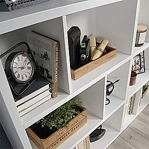 Sauder Horizontal Bookcase, Soft White Finish