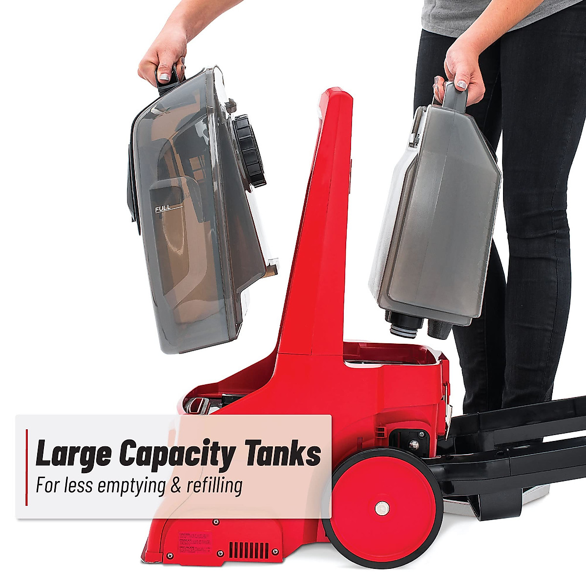 Rug Doctor Pro Deep Commercial Carpet Cleaning Machine, Large Red Commercial Grade Carpet Cleaner, CRI Platinum Rated, Includes 48 oz. of Oxy Cleaning Solution