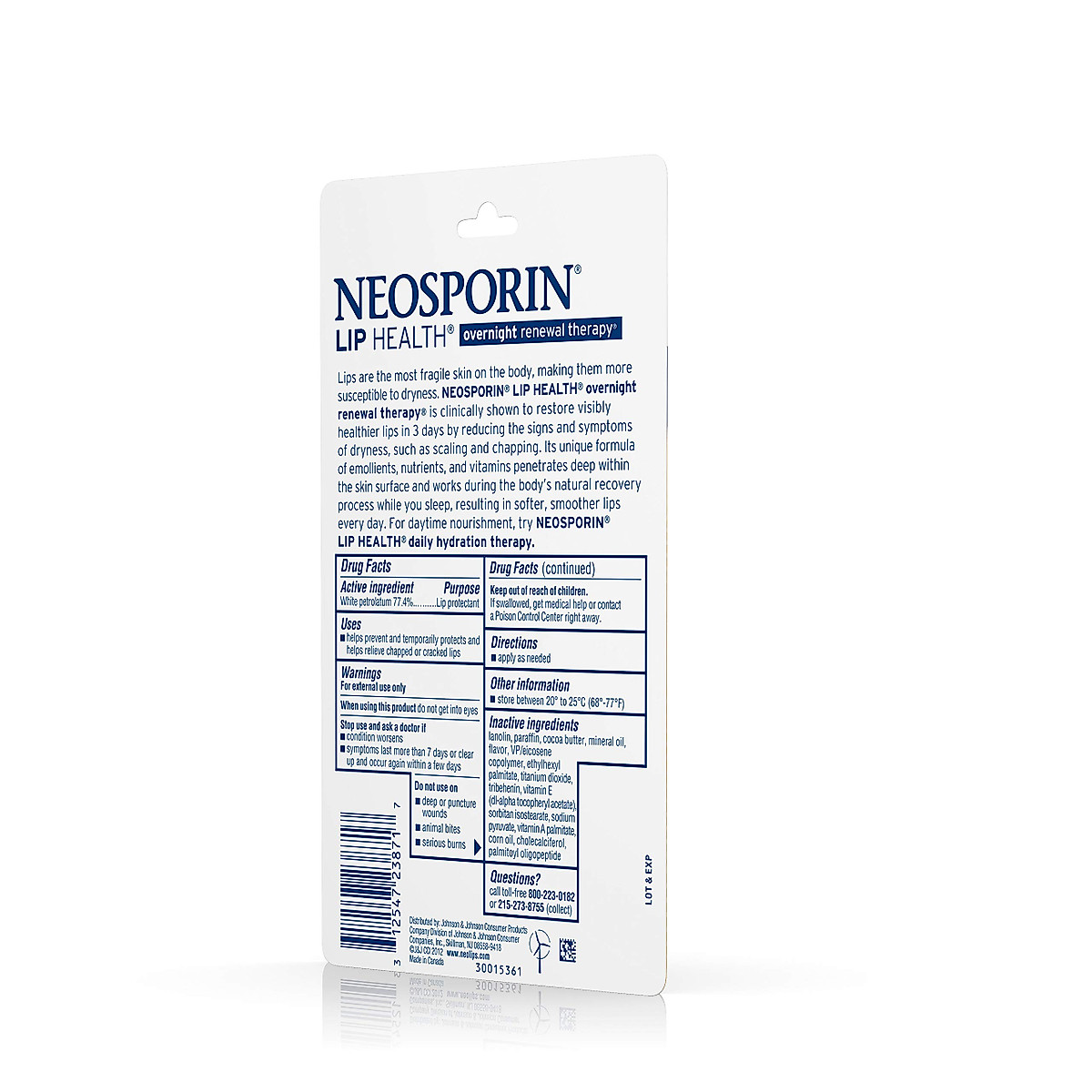 Neosporin Lip Health Overnight Healthy Lips Renewal Therapy Petrolatum Lip Protectant 0.27 oz