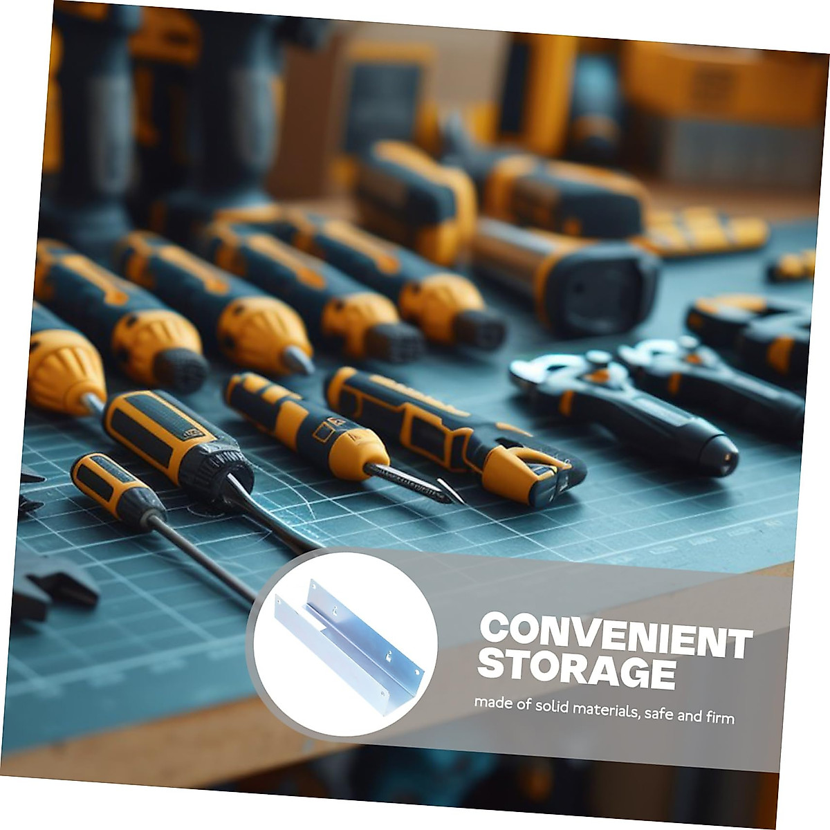 KICHOUSE Power Tool Organizer Garden Tool Organizer Pegboard Hanger for Garage Drill Rack Drill Wall Storage Garage Hanger Power Tool Rack Tool Organizer Rack Tools Stainless Steel Silver