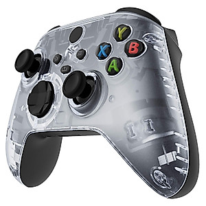 eXtremeRate Replacement Faceplate for Xbox Series X & S Controller - Personalize Your Control - Clear Custom Front Housing Shell for Xbox Core Wireless Controller [Controller NOT Included]