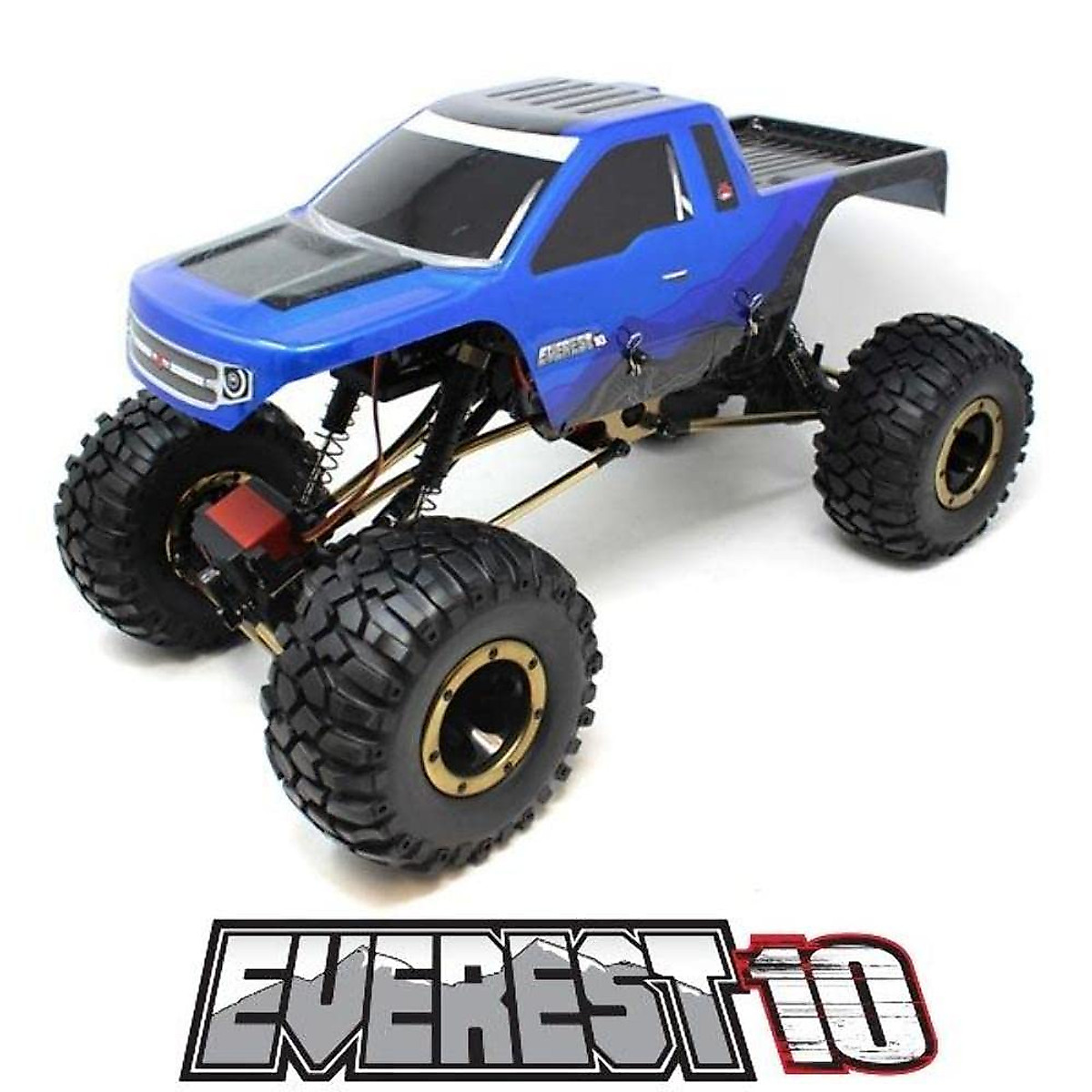 Redcat Racing Everest-10 Electric Rock Crawler with Waterproof Electronics, 2.4Ghz Radio Control (1/10 Scale), Blue/Black