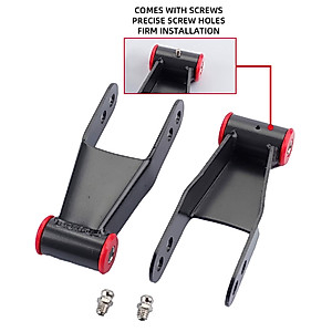 Dasbecan 2 Inch Suspension Rear Lowering Shackle Kit Compatible with Chevy Silverado GMC Sierra 1500 C1500/C2500 1988-2018 Replace# 410520