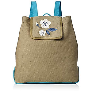 Life Is Good Blooming Pansy Wayfarer Backpack, Fatigue Green, Parallel Import