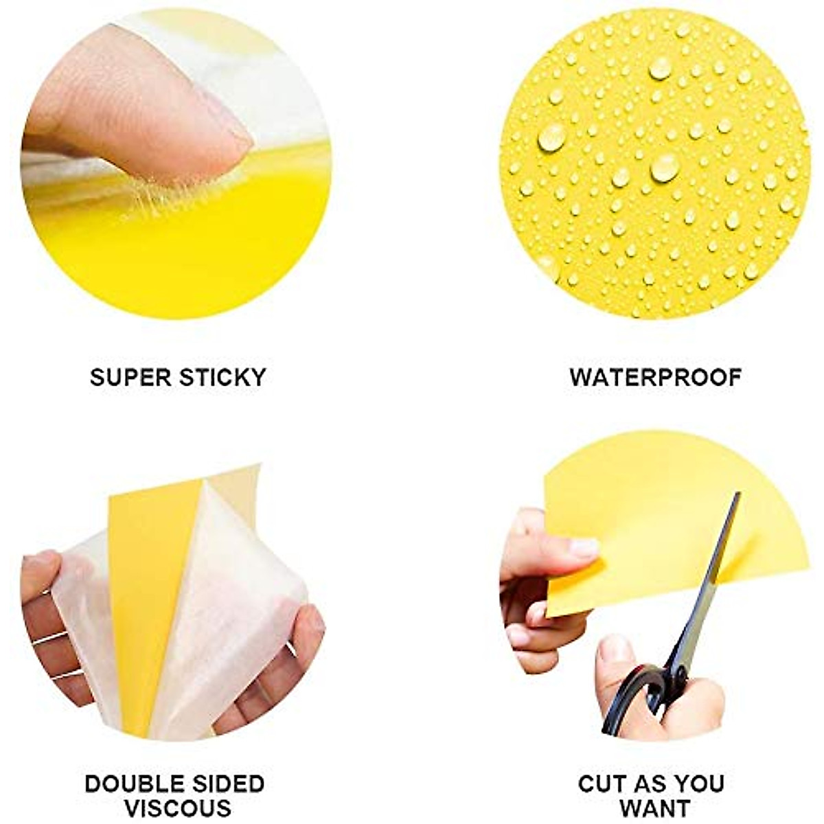 Gideal 20-Pack Dual-Sided Yellow Sticky Traps for Flying Plant Insect Such as Fungus Gnats, Whiteflies, Aphids, Leafminers,Thrips - (6x8 Inches, Included 20pcs Twist Ties)