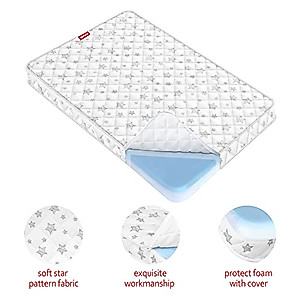 Pack and Play Mattress Topper, Dual Sided Pack N Play Mattress Pad for Babies and Toddlers, Premium Memory Foam Pack N Play Mattresses 38x26x2 Inch