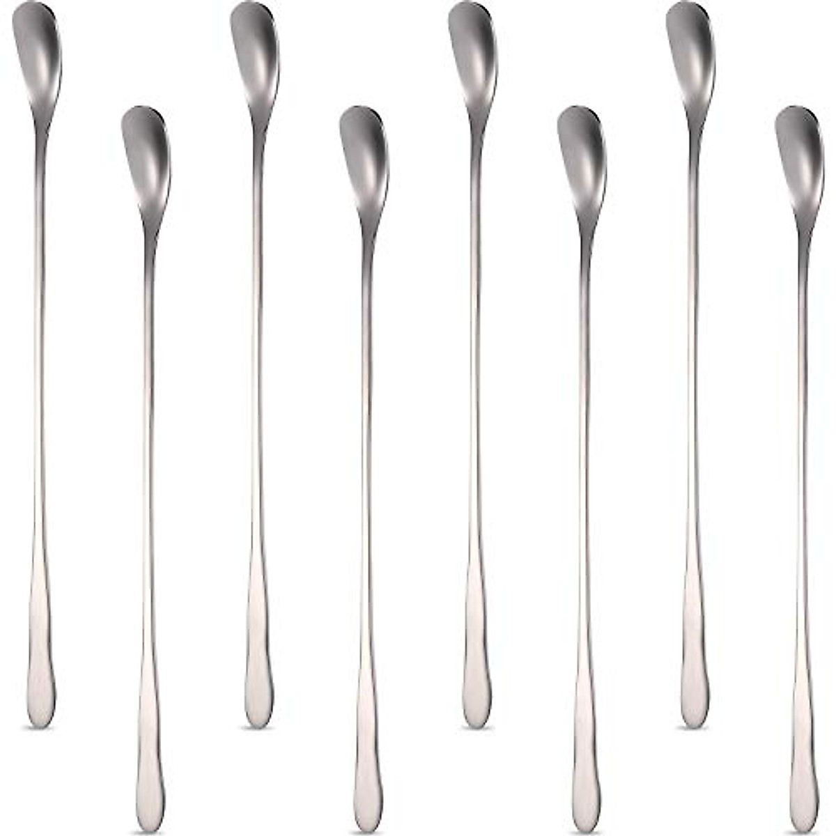 8 Pieces Stainless Steel Coffee Stirrers Mixing Spoon Drink Cocktail Stir Sticks Stirring Tea Spoon, 7.87 Inch