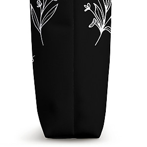 Grow Positive Thoughts Women Funny Flowers Floral Graphic Tote Bag