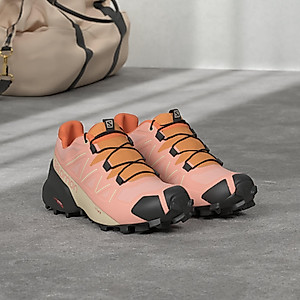 Salomon Speedcross 5 Trail Running Shoes for Women, Blooming Dahlia/Black/Vibrant Orange, 10.5