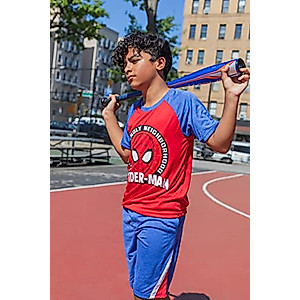 Marvel Avengers Spider-Man Little Boys 3 Piece Outfit Set: T-Shirt Tank Top Shorts 7-8