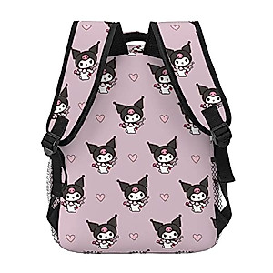 Zqiyhre Kuro Backpack Print Cartoon Small Laptop Backpack School Backpack for Teens