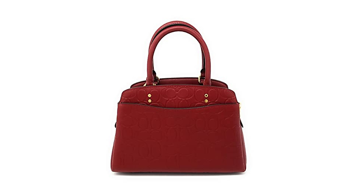 Coach Mini Lilly Carryall - Cherry Signature Leather Bag