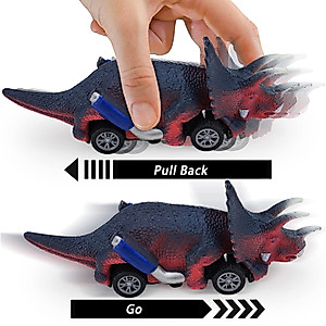 6 Pack Dinosaur Cars, Toys for 3-5 Year Old Boys | Dinosaur Toys for Kids - Dino Toy Cars with Dinosaur Monster Car & Truck Bulk, Boys Toys Toddlers Kids Gifts