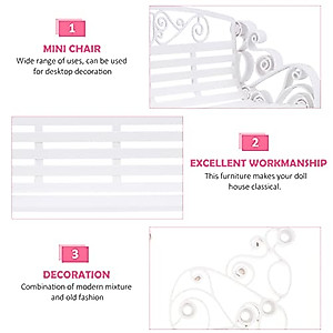 NUOBESTY Miniatures Rustic Bench 2pcs Furniture 1: 6 Scale Miniature Modern Styled Garden Patio Park Bench Garden Decor Sofa Bench Rustic Decor