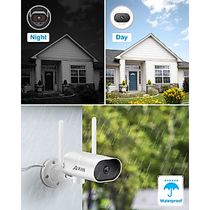 Wireless Security Camera System,ANRAN 8 Channel 2K NVR 4Pcs 3MP Home WiFi Security Camera Outdoor with1TB Hard Driver,Night Vision, IP66 Waterproof, Motion Alert, Remote Access…