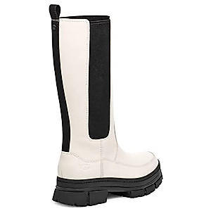 UGG Women's Ashton HIGH Chelsea Boot, White, 8