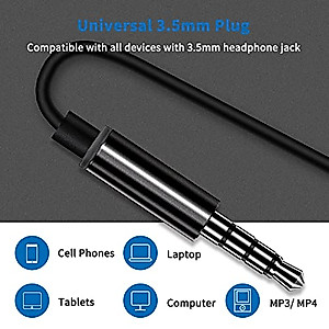 COOYA Wired Earbuds for Galaxy A12 Google Pixel 5a 4a 3a Magnetic in-Ear 3.5mm Headphones with Microphone Noise Isolation Audio Wired Earphones for Samsung A11 A13 A71 A51 A52 S10 iPad iPhone 6 6s 5s