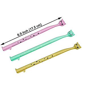 Maydahui 12PCS Elegant Cat Shape Rollerball Pens Cute Kawaii Animal Pen Japanese Kitty Black Gel Ink Slender Penholder Bedroom Eyes Style for Girls School Office