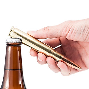 50 Caliber BMG Real Brass Bullet Shaped Bottle Opener - Set of 6