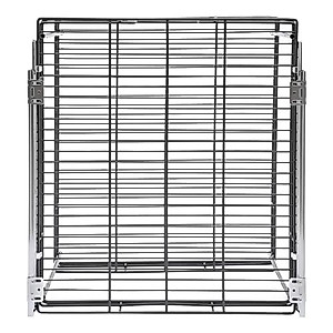 Pull Out Cabinet Organizer, Heavy Duty Metal Cabinet Drawers,Drawer Storage for Kitchen, Bathroom, Home,2 Tier Cabinet Pull Out Shelves (Grey)