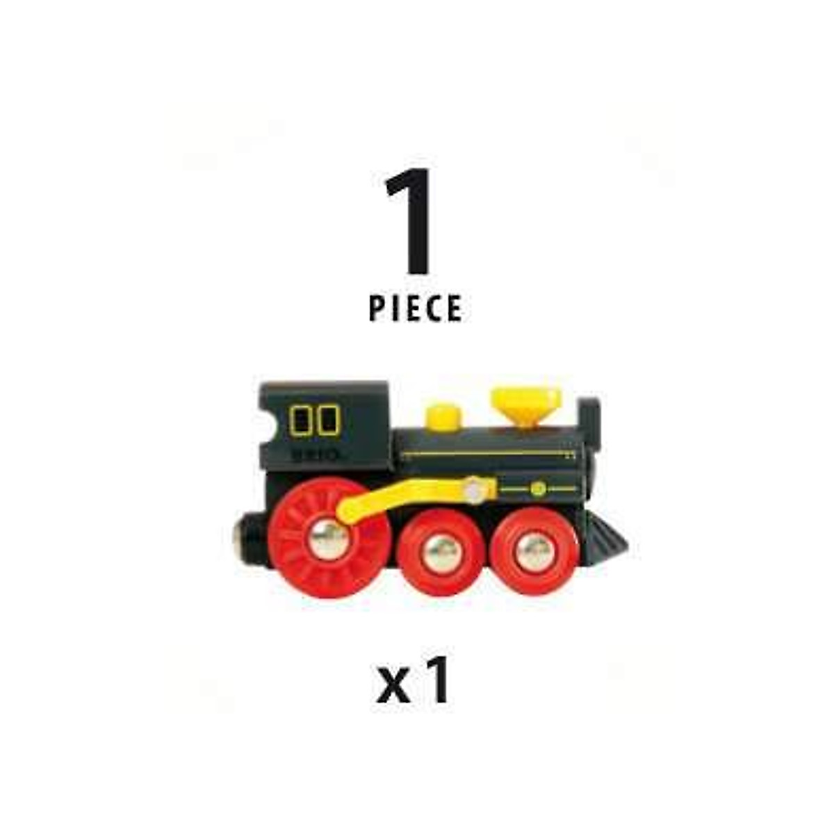 BRIO Old Steam Engine - Authentic Piston Action Toy | Ideal for Imaginative Play | Fully Compatible Wooden Railway Sets | Perfect for Ages 3+